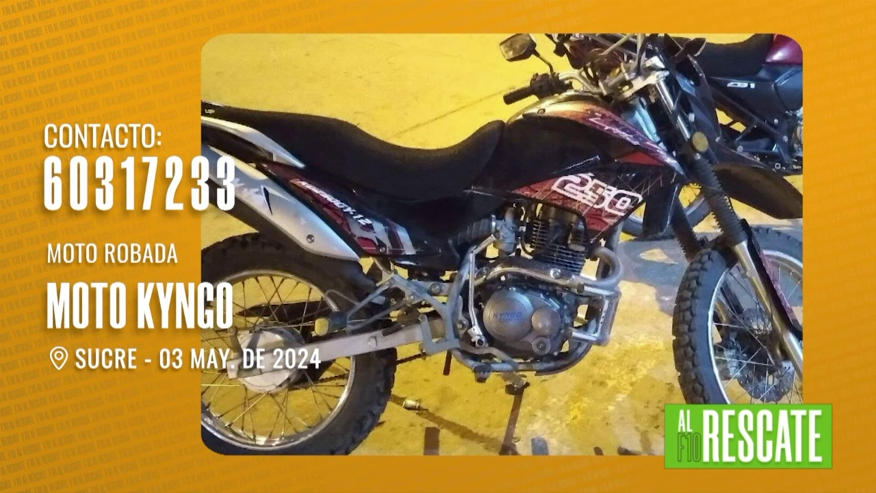 MOTO ROBADA: MOTO KINGO - PLACA: 5064 YYH. - F10 FHD - Red Nacional de Televisión